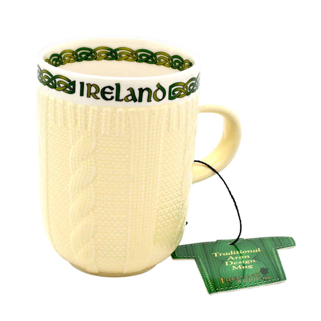 Irish mug-Irish Gift-Aran Design - Connemara Marble