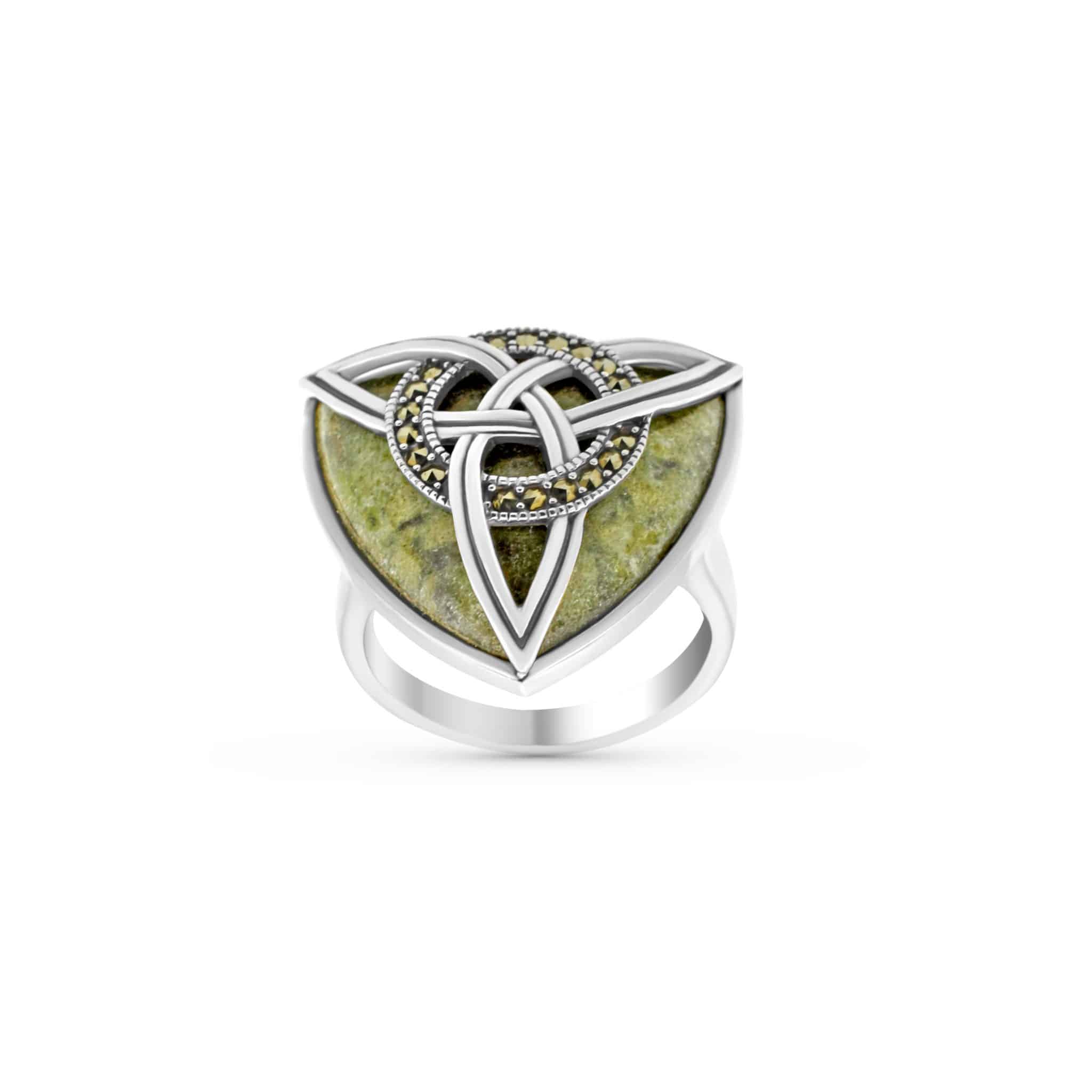 Irish Ring, Celtic Ring, Connemara Marble Ring.