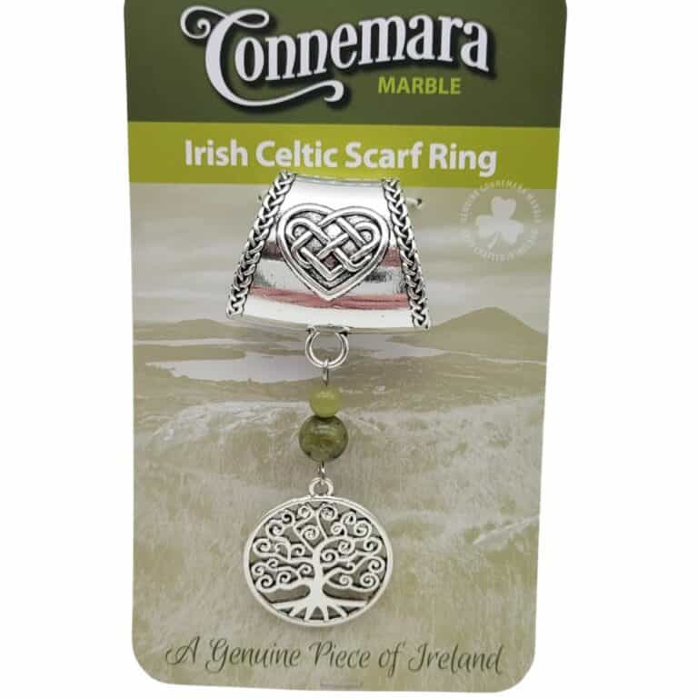 Tree of Life Scarf Ring Connemara Marble - Connemara Marble