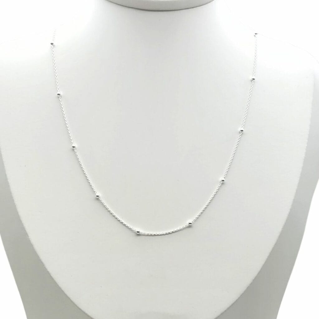 Sterling Silver 18" Ball Chain - Connemara Marble